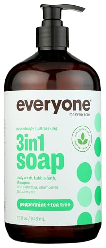 Everyone 3-in-1 Soap - Peppermint Tea Tree, 32 fl oz - Natural Body Wa ...