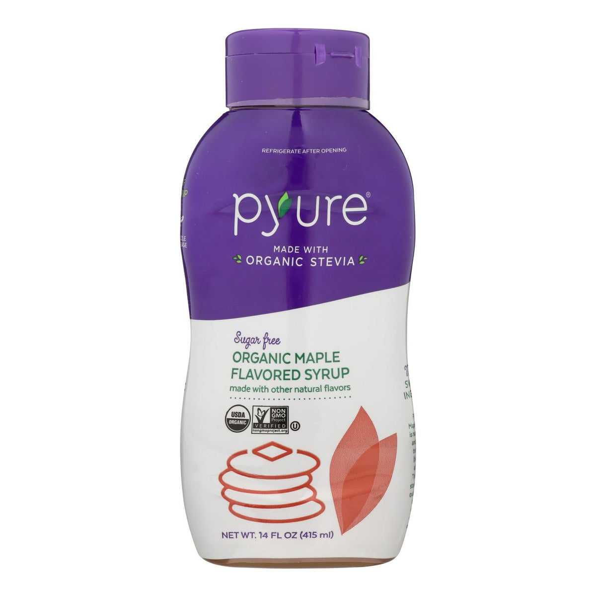 Pyure Brands Maple-Flavored Sugar-Free Syrup Stevia Sweetener (Pack of ...