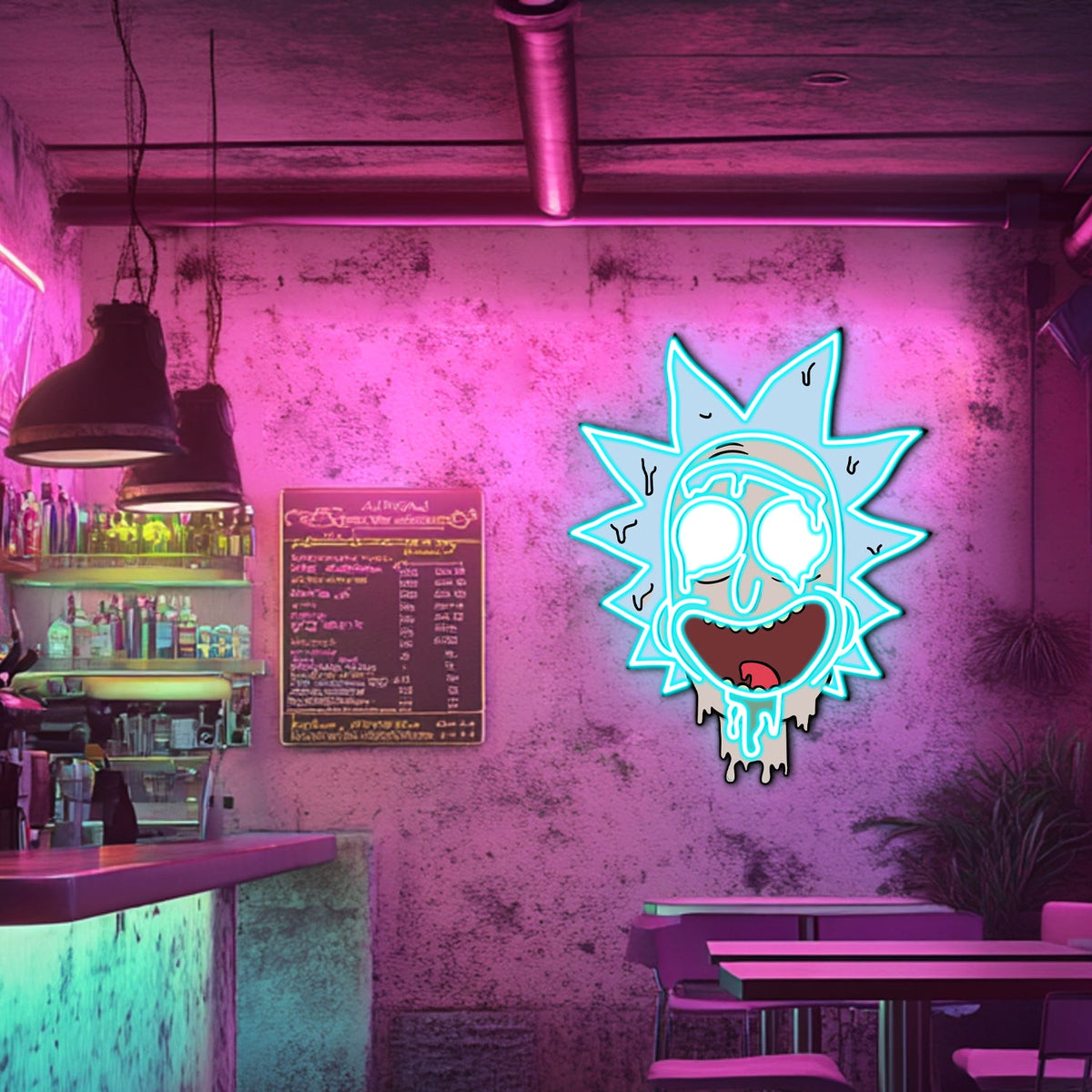 UV Printed Rick Neon Wall Art- LV0040 — Specialty Food Source