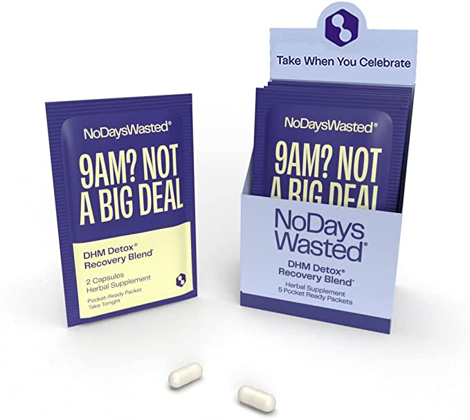 No Days Wasted DHM Detox Recovery - 5 Pack (2 Capsules Each) Helps Res ...