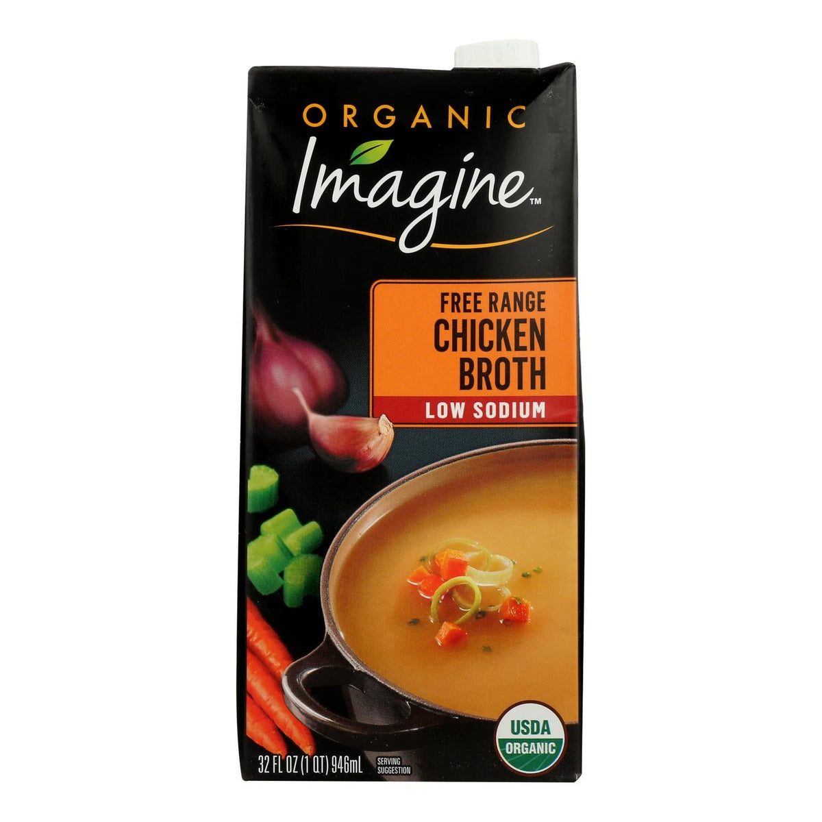 Imagine Foods Chicken Broth Low Sodium (Pack of 6 - 32 Fl Oz ...