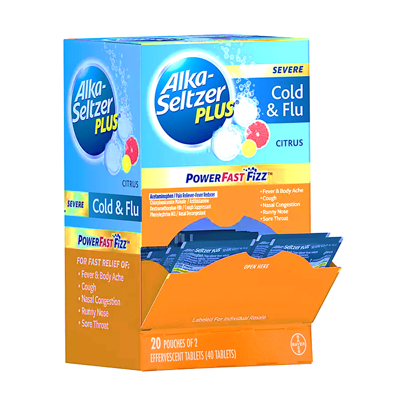 Alka Seltzer Plus Cold & Flu Severe Dispenser 2 ct — Specialty Food Source
