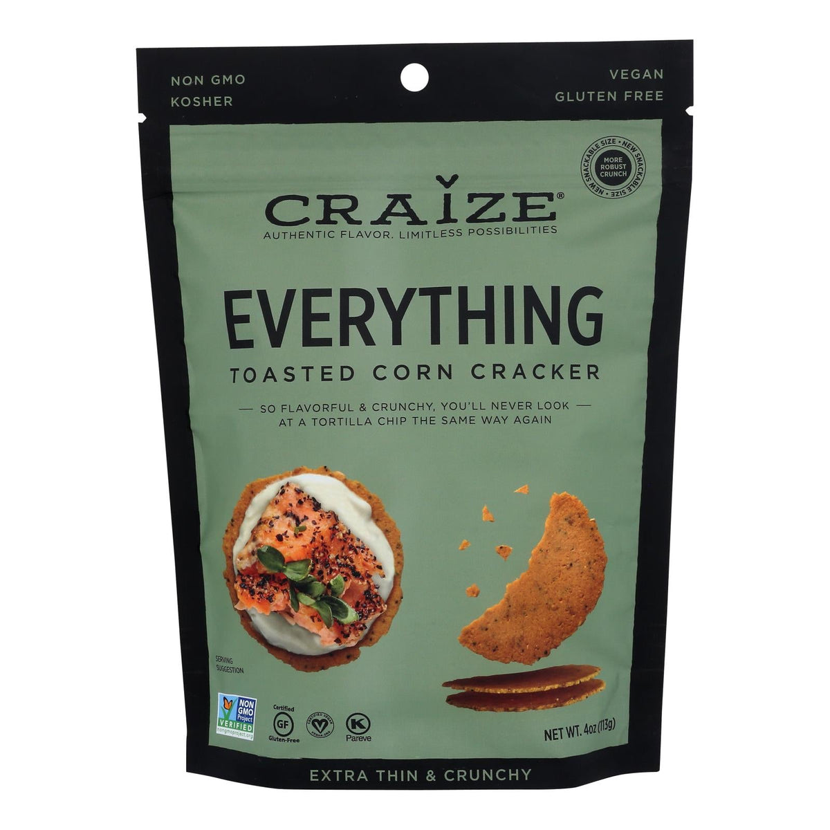 Craize Corn Cracker Everything Toast, 6-Pack, 4 Oz — Specialty Food Source