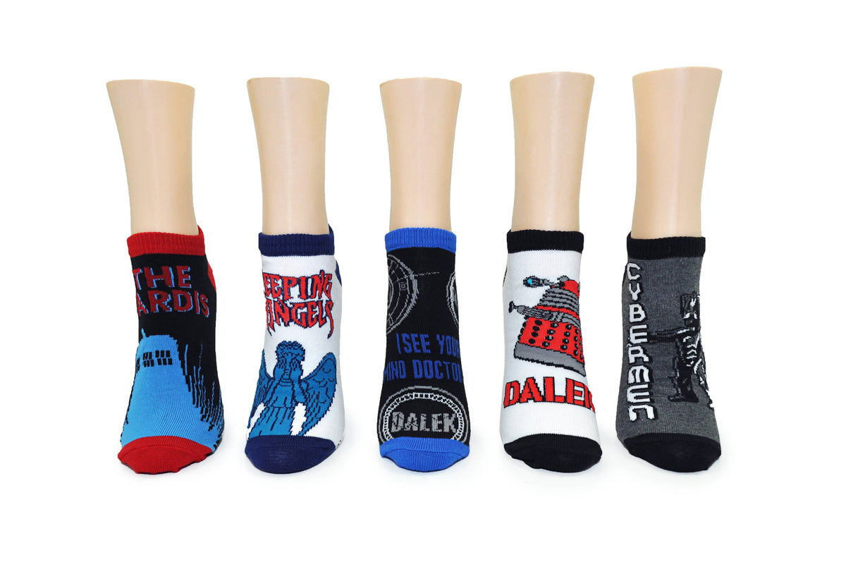 Doctor Who The Tardis 5 Pair Pack of Low-cut Socks — Specialty Food Source