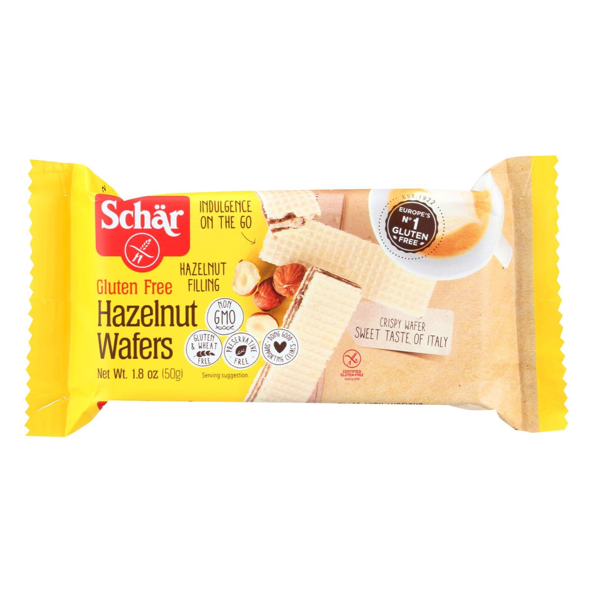 Schar Gluten-Free Hazelnut Wafers (Pack of 20) - 1.8 Oz — Specialty ...