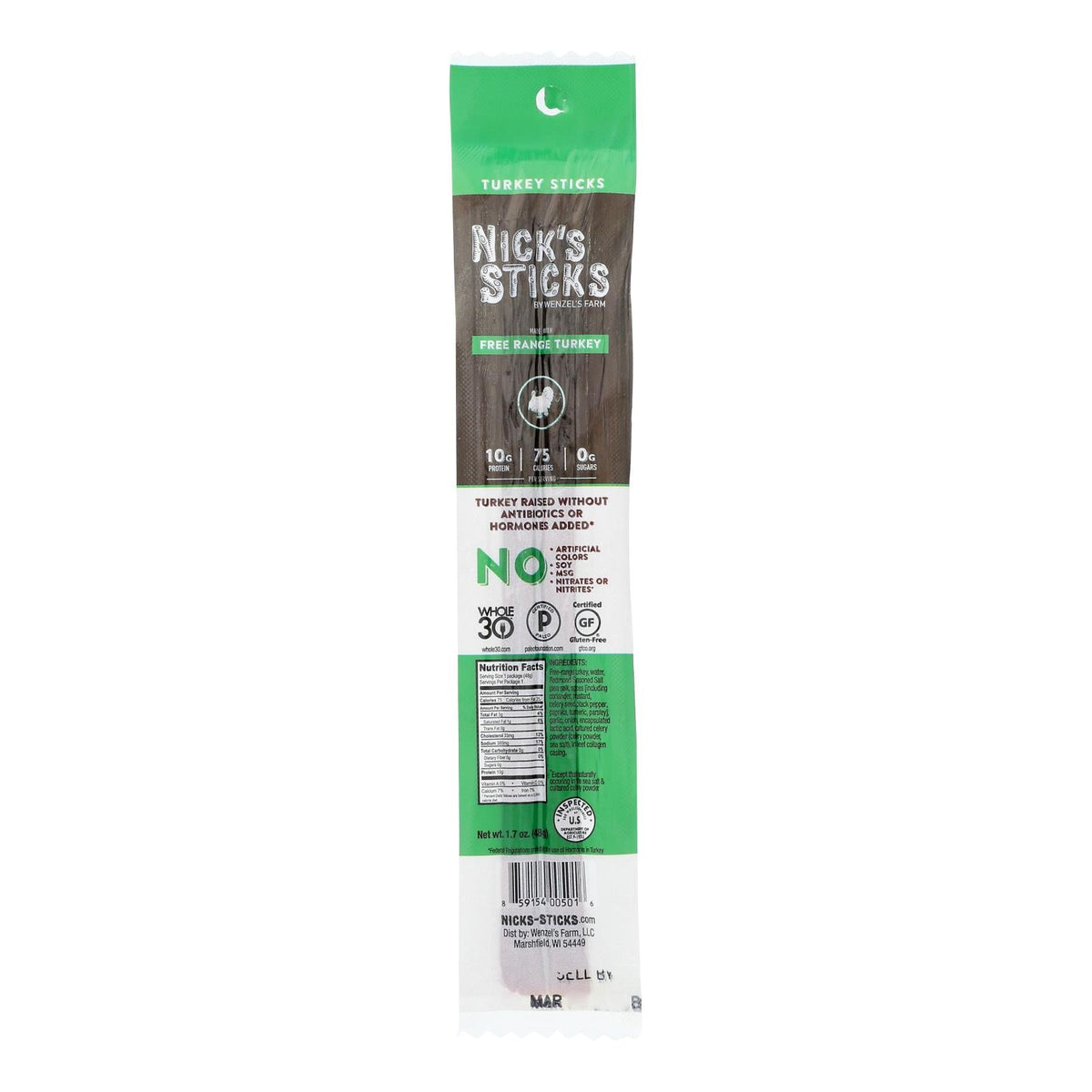 Nick's Sticks - Snack Sticks - Turkey - 1.7 Oz (Pack of 25) — Specialty ...
