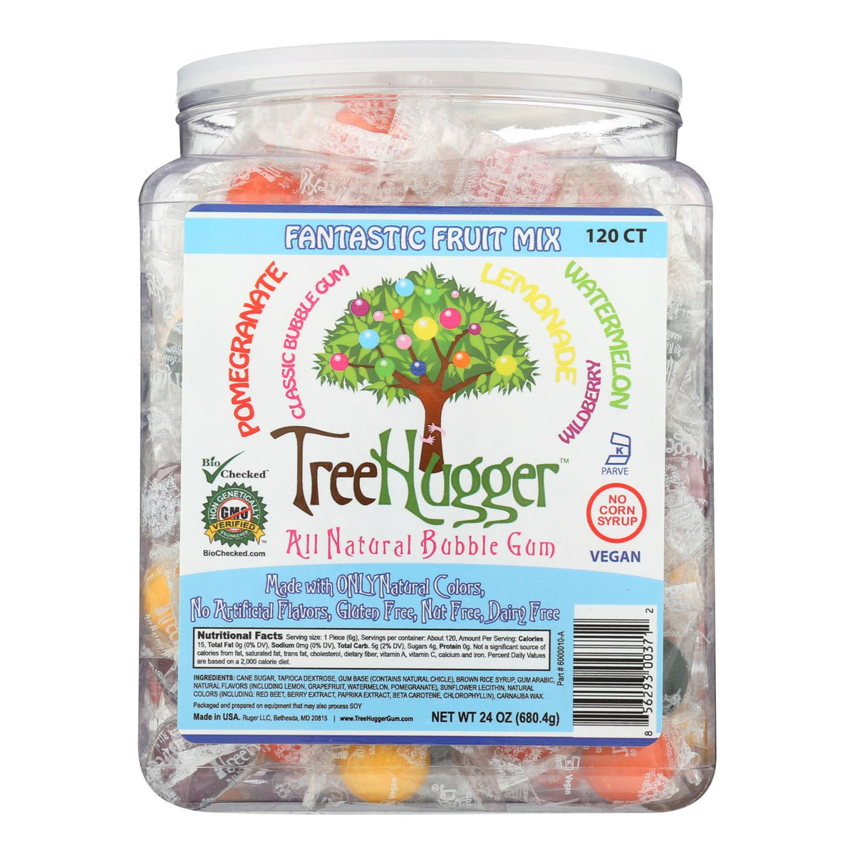 Treehugger Natural Fantastic Fruit Bubble Gum (120 Ct) — Specialty Food ...