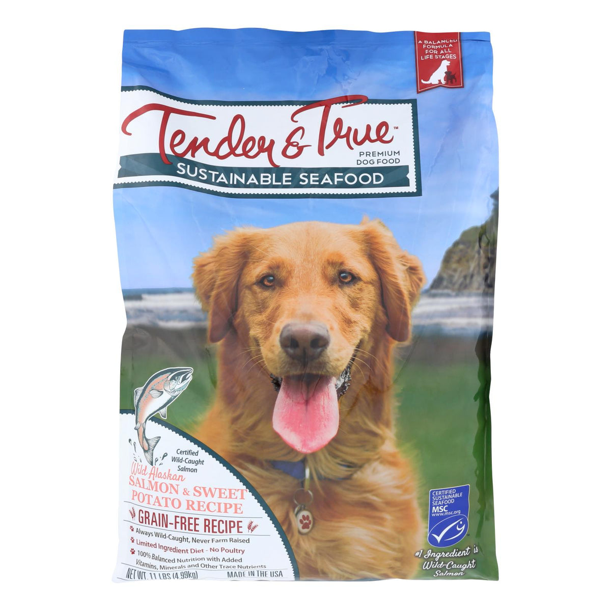 Tender & True Dog Food Salmon Sweet Potato with Superfoods 11 lb ...