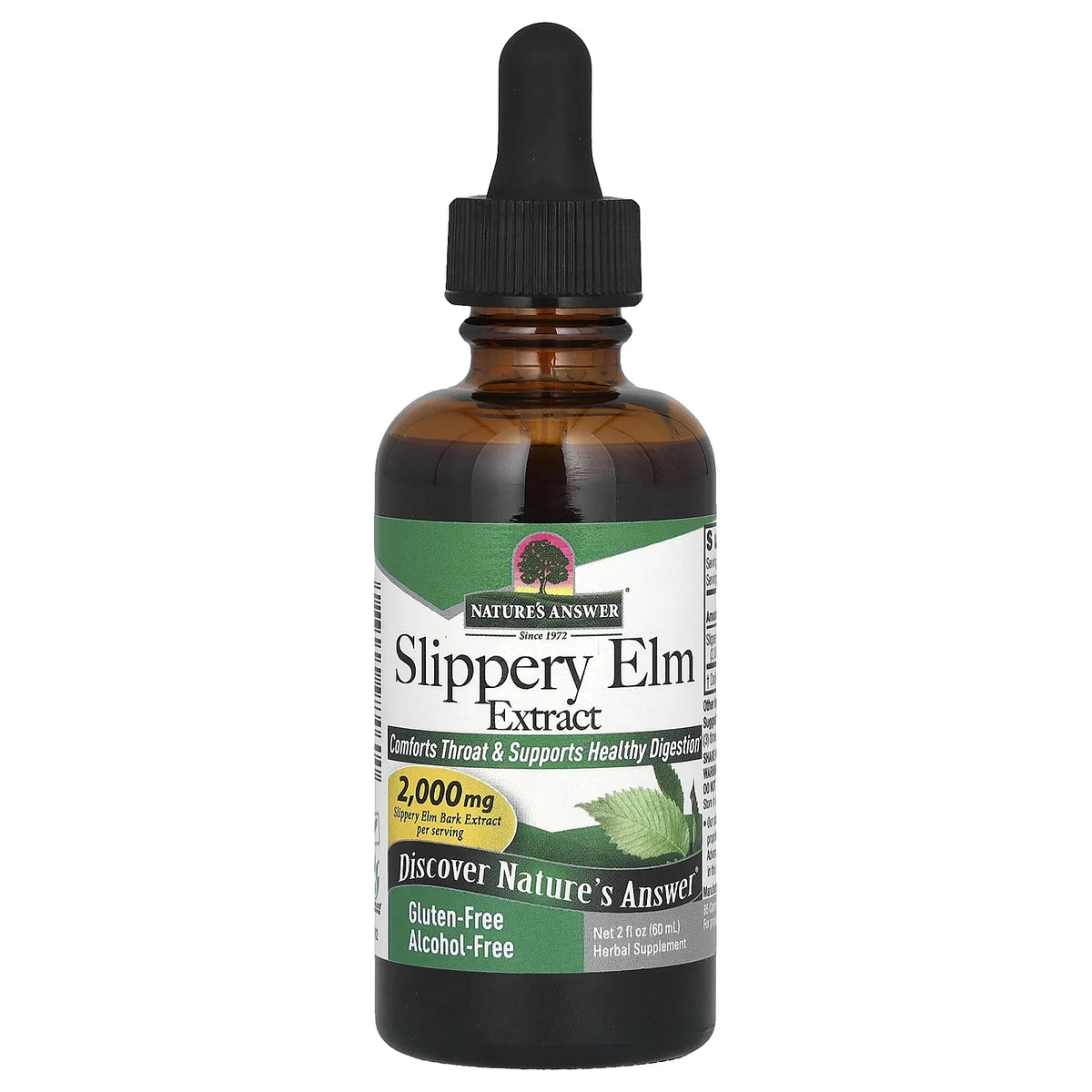 Nature's Answer - Slippery Elm Extract 2 fl oz, Gluten & Yeast-Free ...