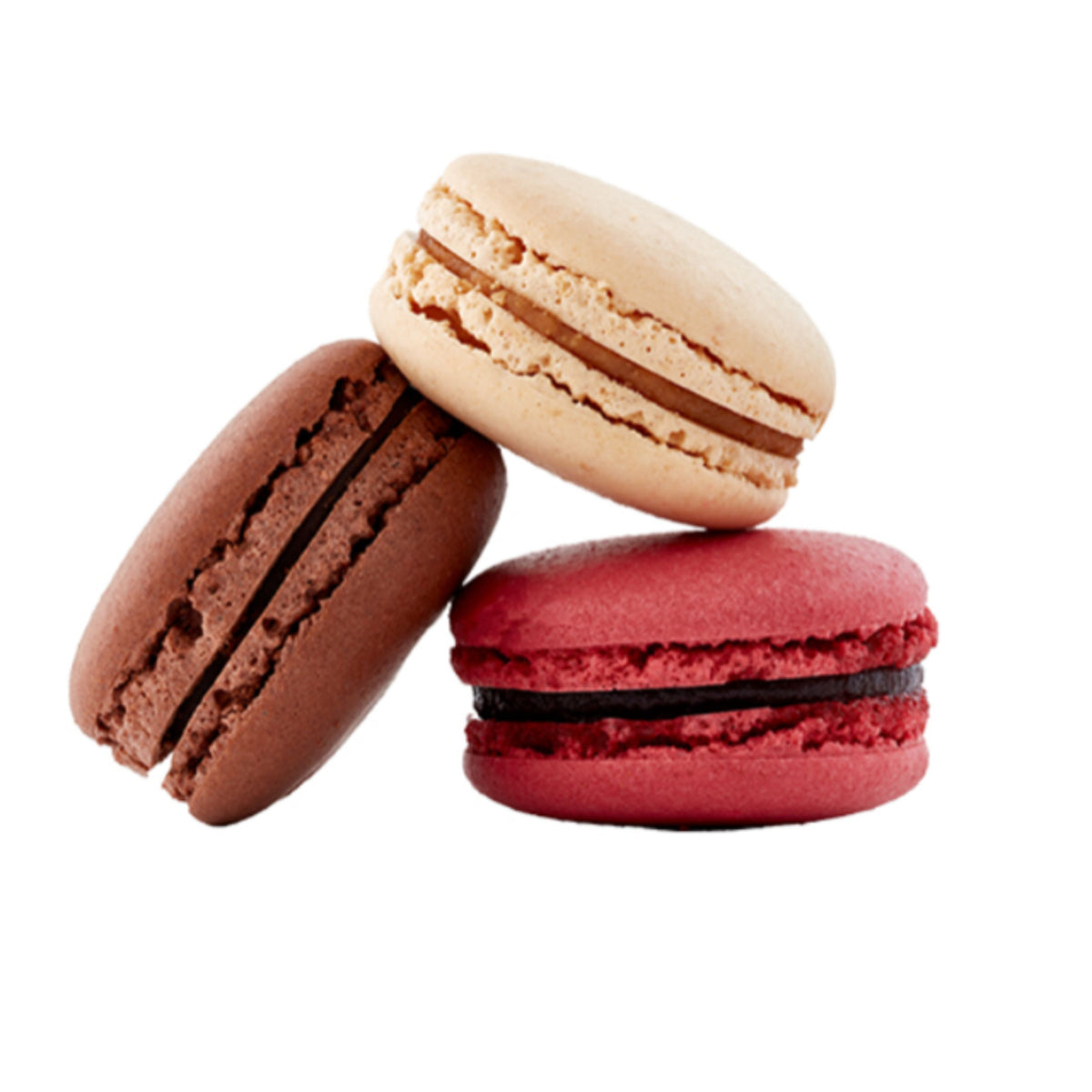 Jean-Noel Delice Macarons Variety Pack - Chocolate, Raspberry, Caramel - 36 Count - SPECIALTY ...