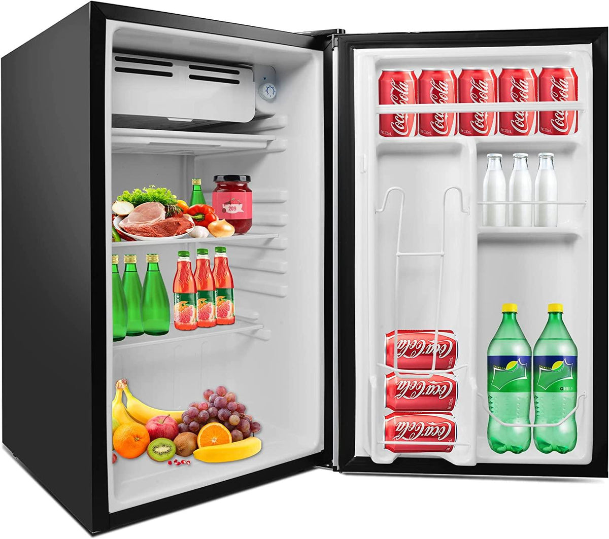 3.2 Cu.ft. Mini Fridge Compact Refrigerator with Freezer for Home/Dorm ...