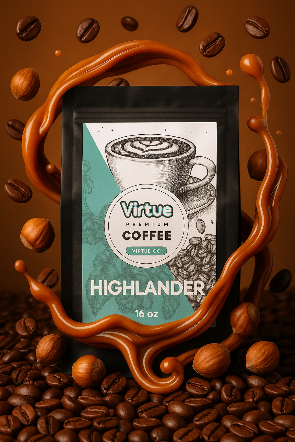 Highlander (Butterscotch, Caramel & Hazelnut) Flavored Coffee – 16oz ...