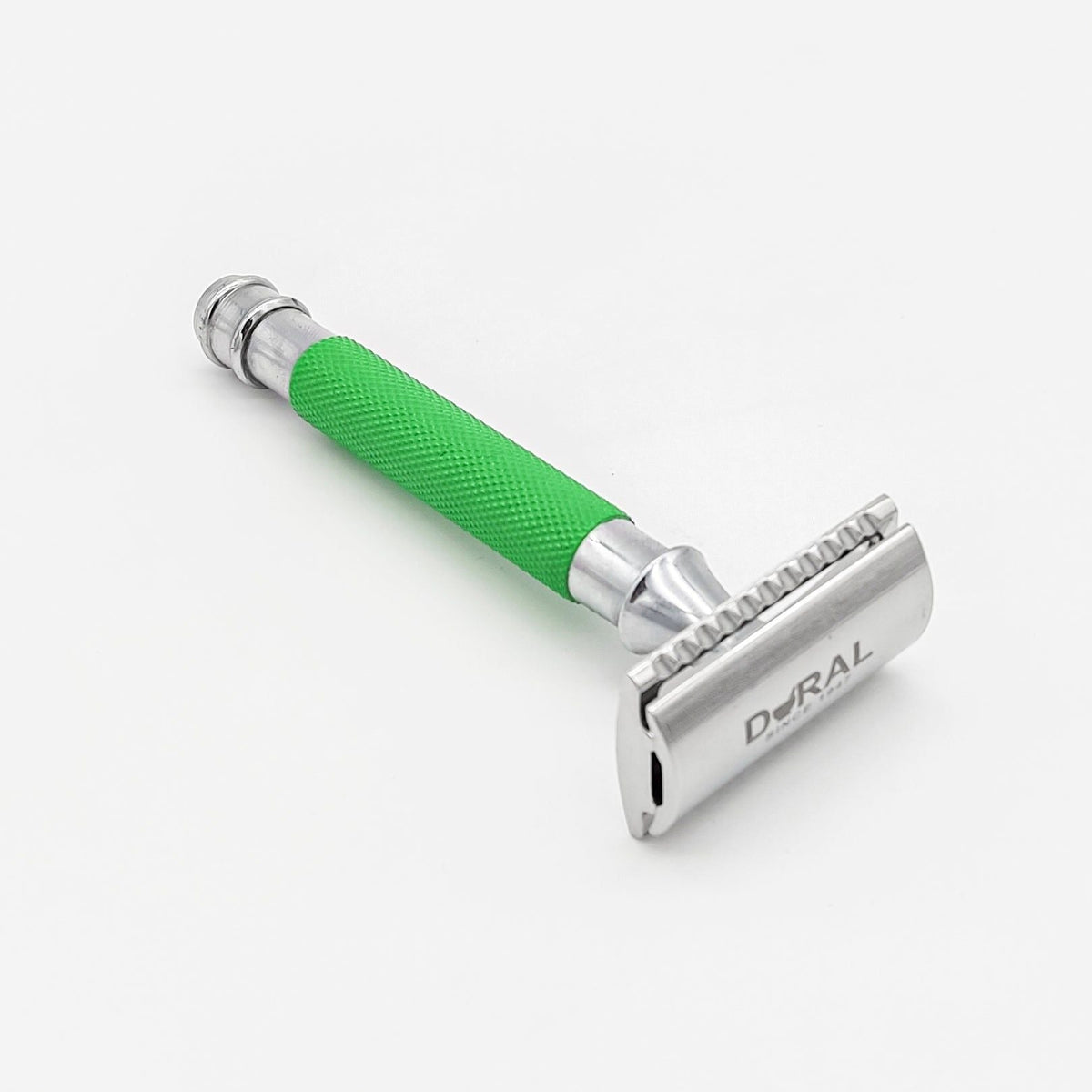 Dural Heavy Stroud Head Double Edge Safety Razor Duty Green/Silver + P ...