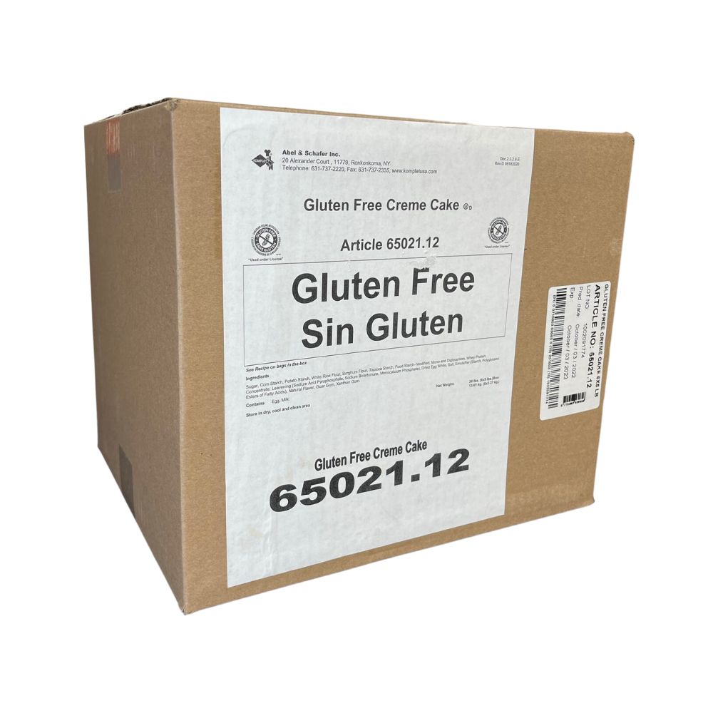 Abel and Schafer Gluten Free Creme Cake Mix - 50 lbs and 6/5 lbs ...