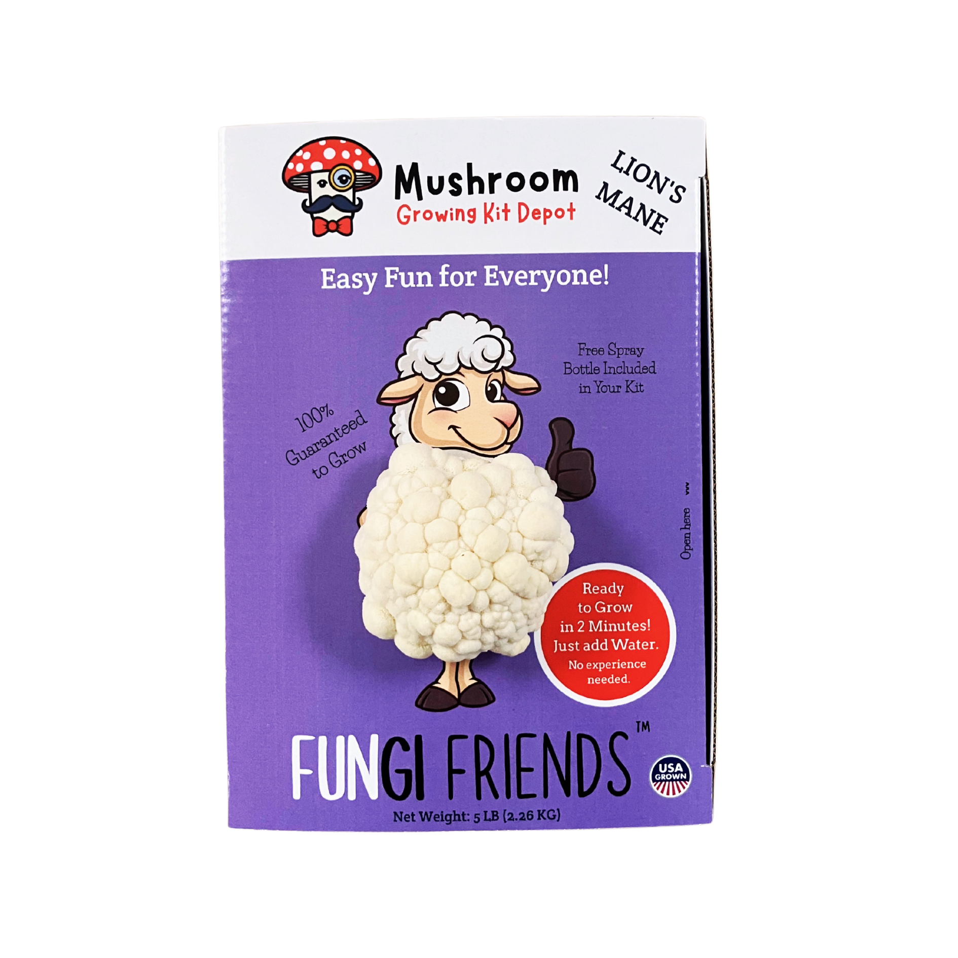 Lil Musheep - Lion's Mane Mushroom Grow Kit - 5 LBS (with box ...