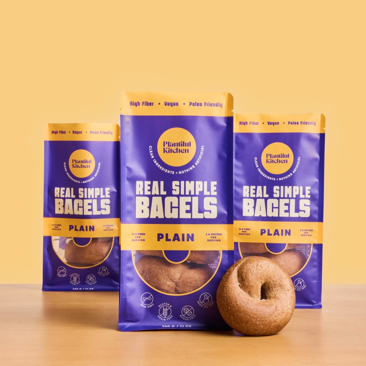 Real Simple Plain Bagels | Gluten Free & Plant Based | 3 x 4-pack ...