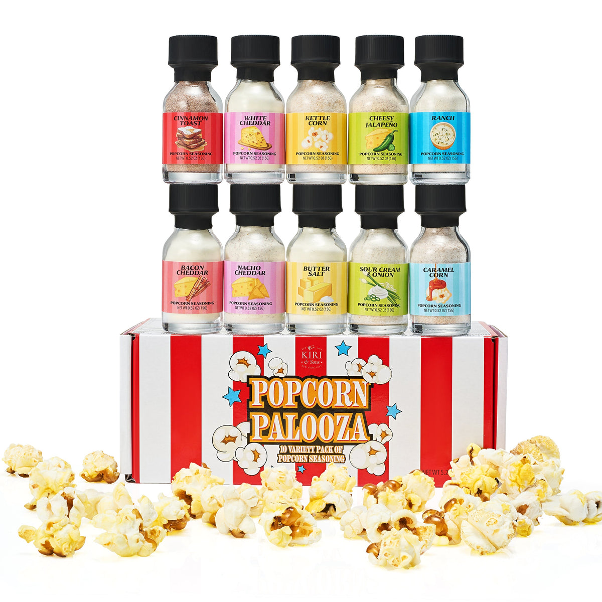 Gourmet Popcorn Seasoning Sampler Kit, 10 Flavor Variety Pack - Includ ...