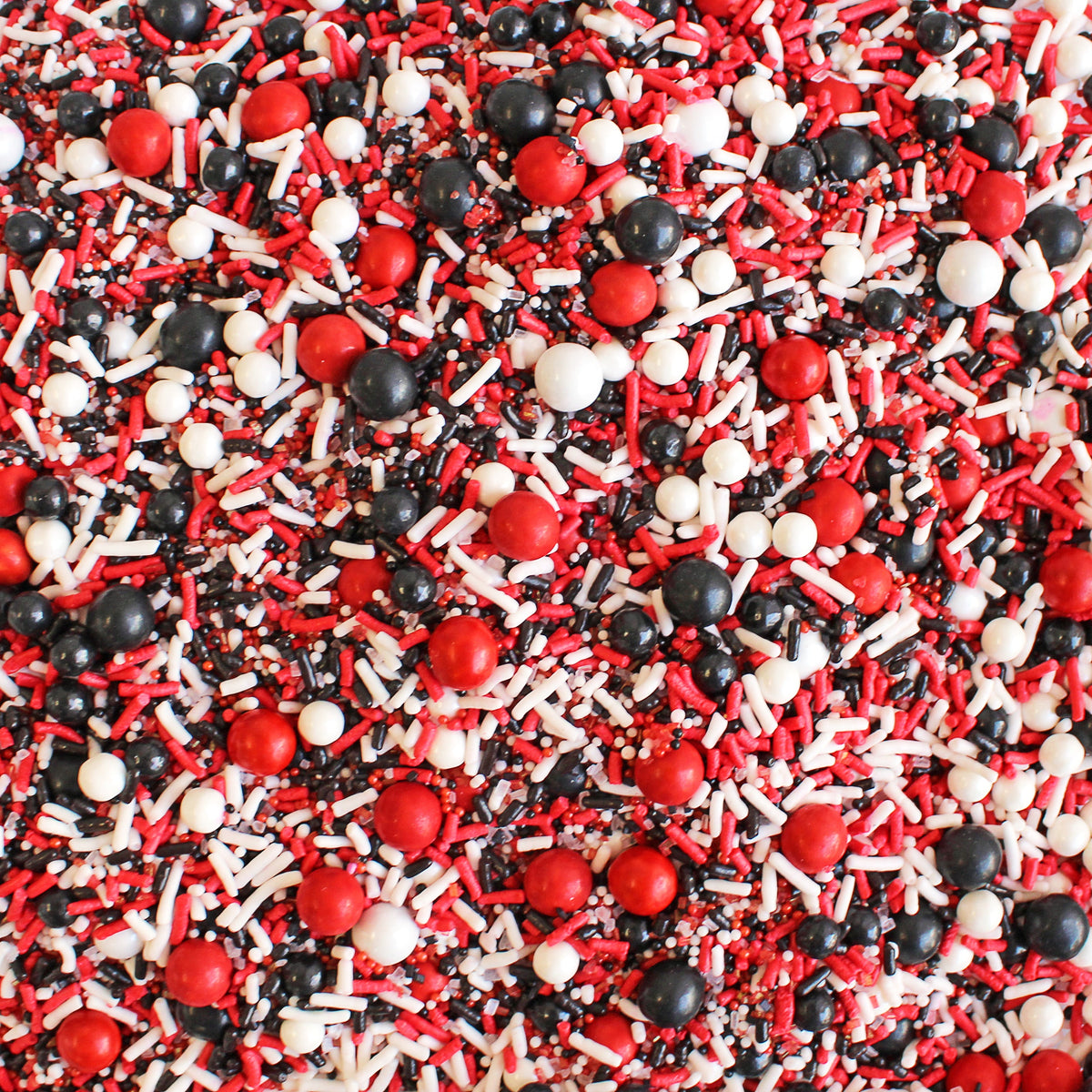 Red, Black & White Sporty Sprinkles — Specialty Food Source