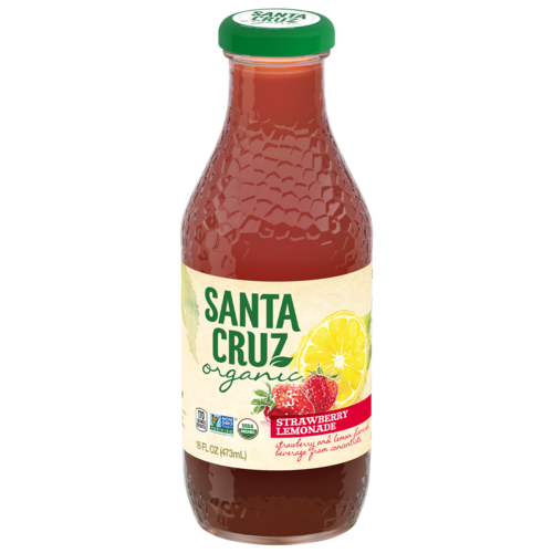 Santa Cruz Organic Strawberry Lemonade, 8-Pack of 16-oz. Bottles ...