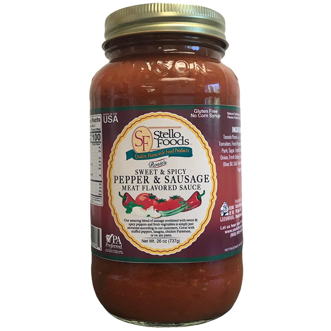Stello Foods - Rosie's Sweet and Spicy Pepper and Sausage Meat Flavore ...