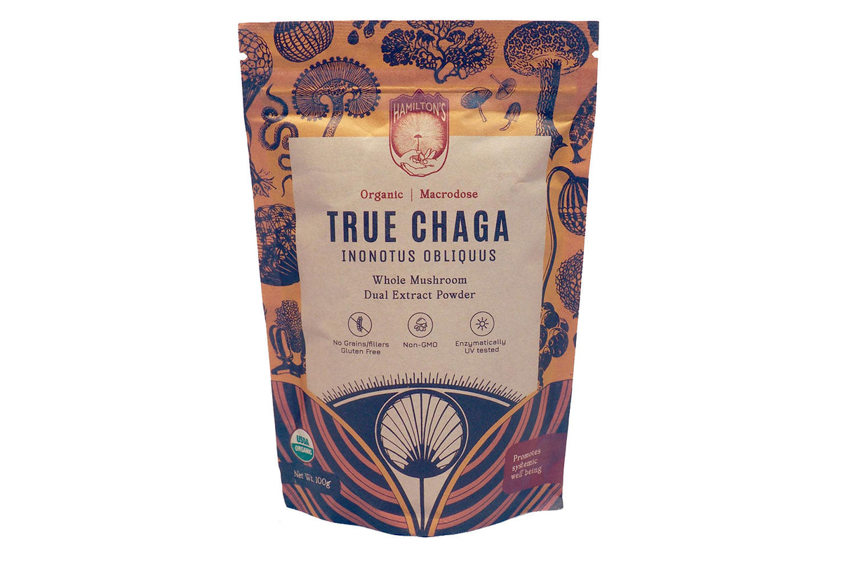Hamilton's Mushrooms Organic True Chaga – Wild Chaga Extract Powder ...
