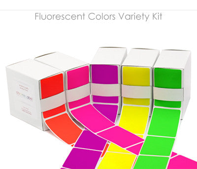 2" x 3" Rectangular Color-Code Inventory Label Variety Kit: Fluorescen ...