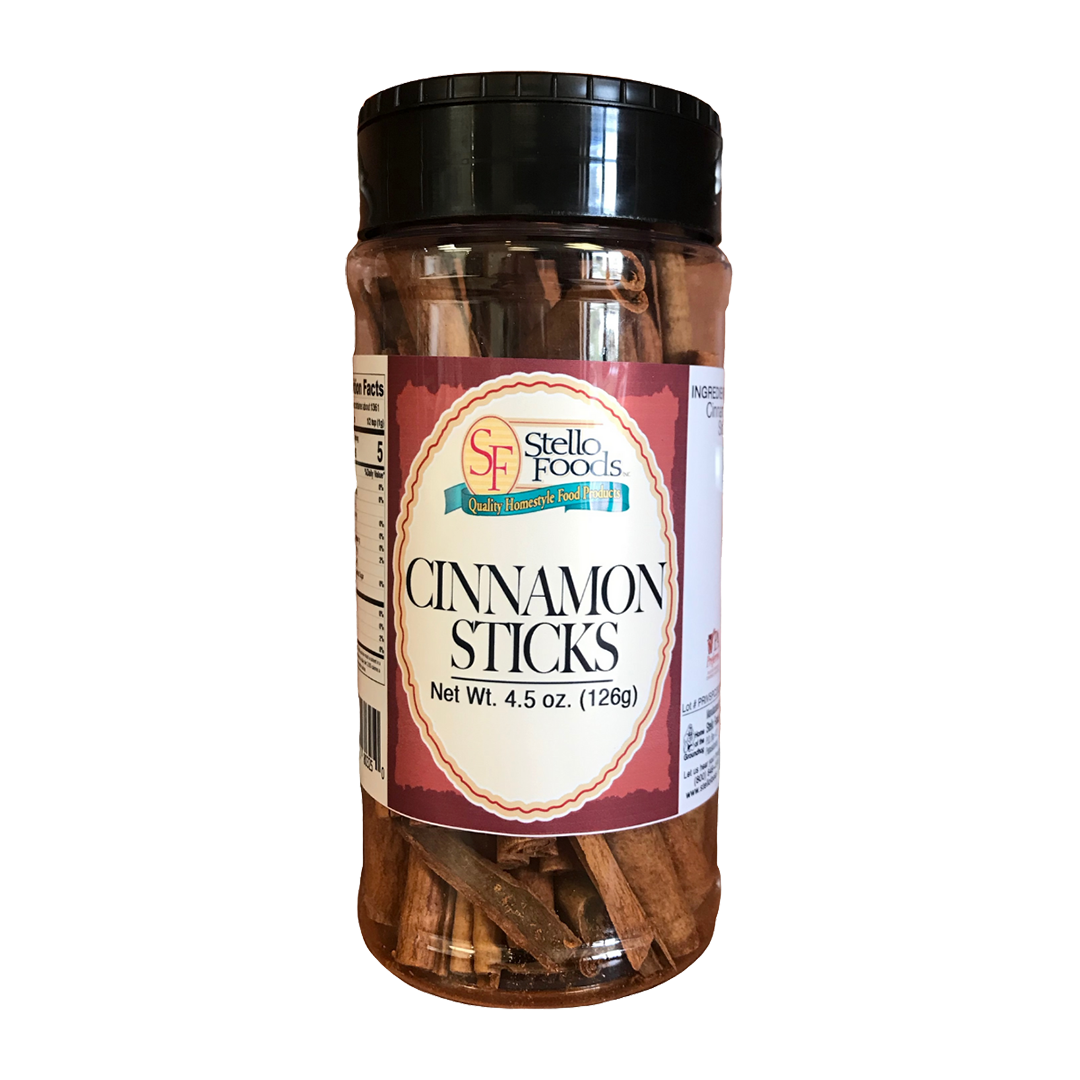Stello Foods Spices - Cinnamon - 3" Sticks 4.5 oz — Specialty Food Source