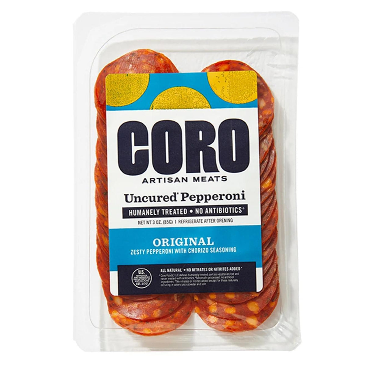 Coro Foods - 'Original' Uncured Pepperoni (3OZ) — Specialty Food Source