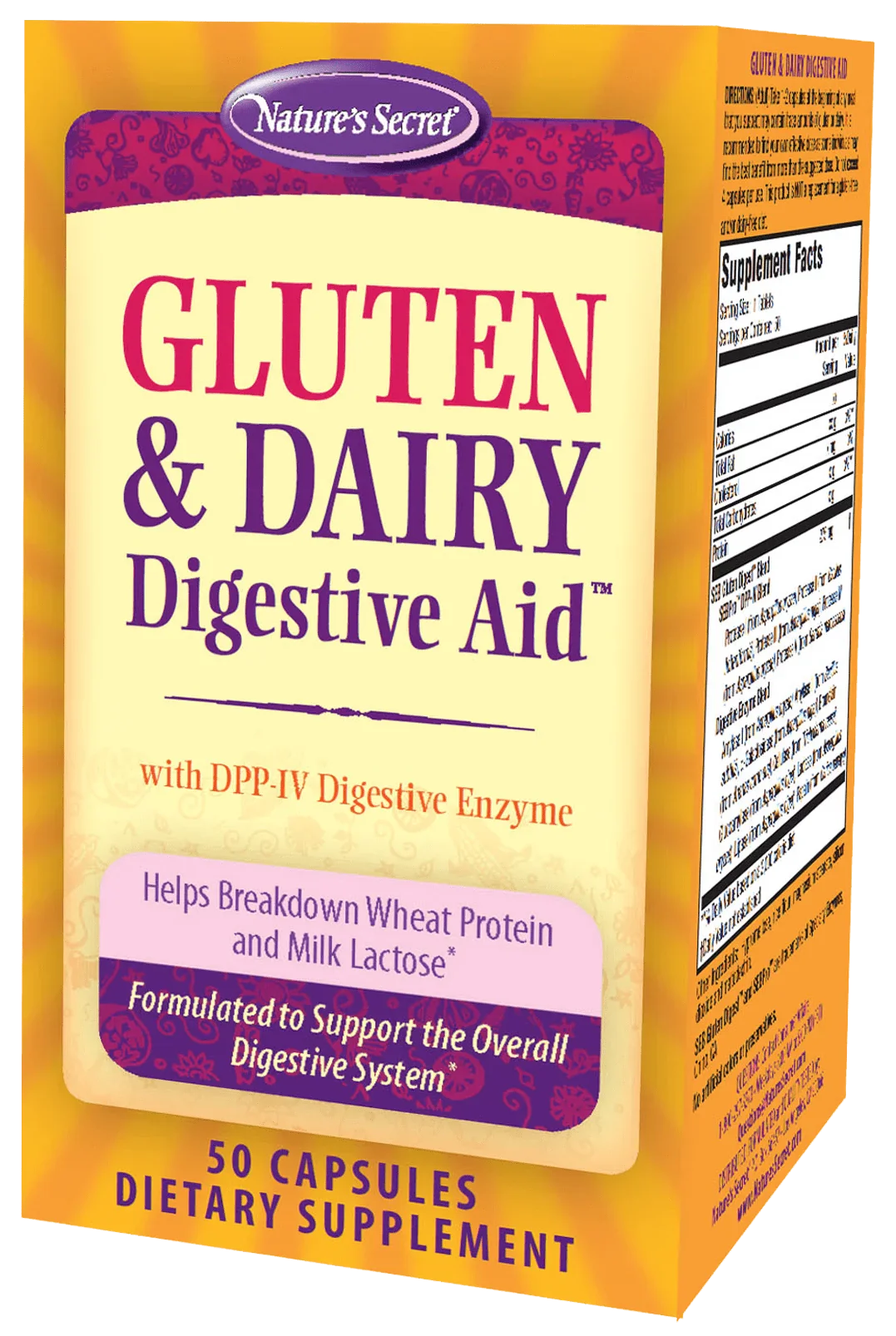 Nature's Secret - Gluten & Dairy Digestive Aid, 50 Cap (Pack of 1) - D ...