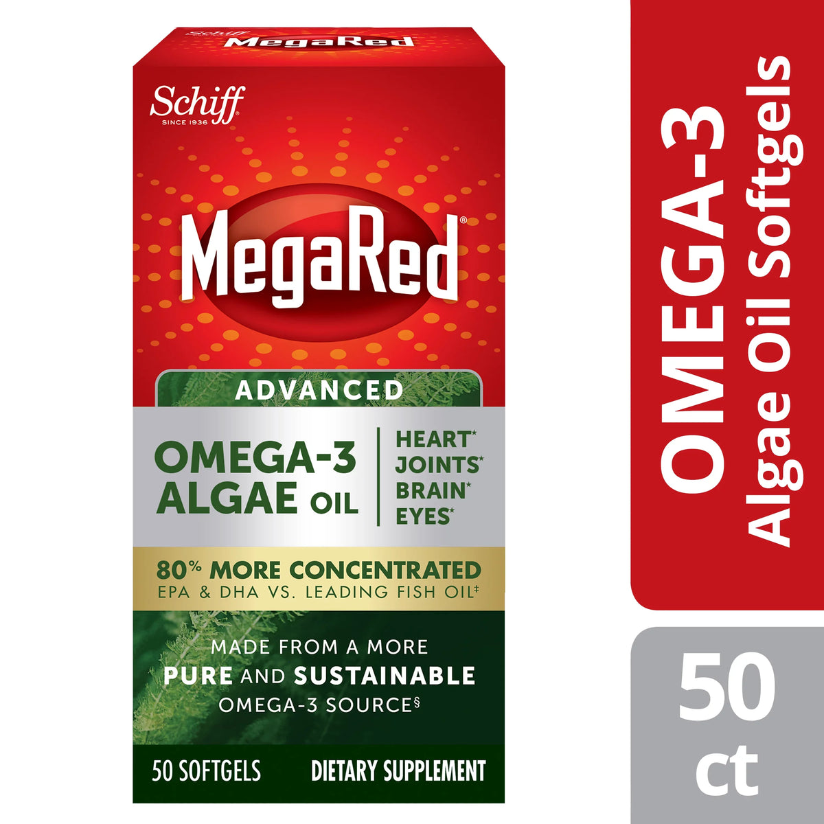 Mega Red: 50 Count Advanced Omega 3 Algae Oil — Specialty Food Source
