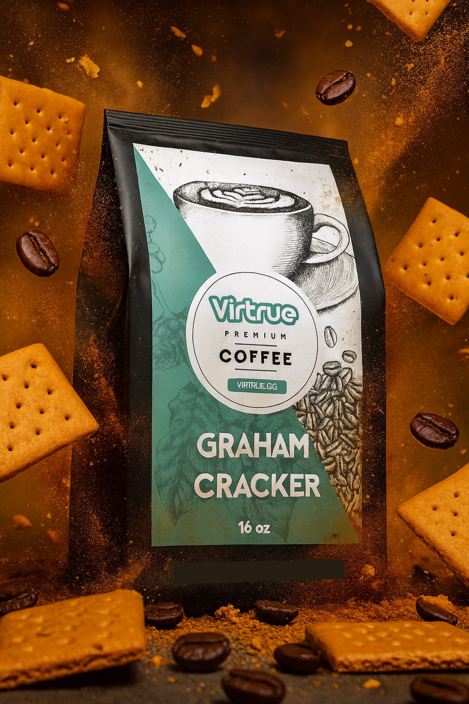 Graham Cracker Flavored Coffee – 16oz | Virtrue Premium — Specialty ...