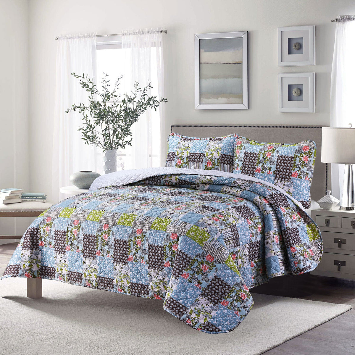 Premius Harper Reversible Cotton Quilt Set — Specialty Food Source