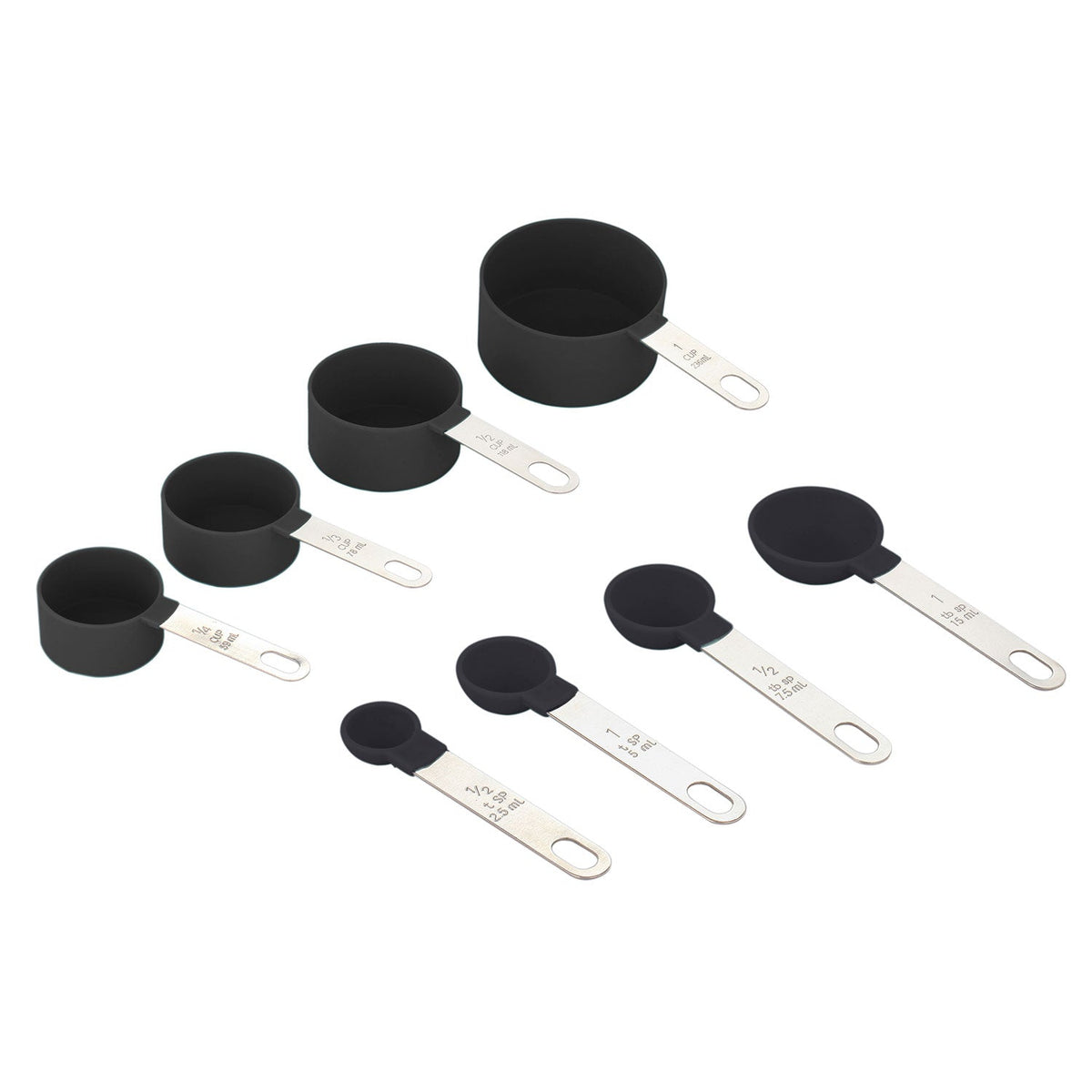 Premius 8-Piece Measuring Cup And Spoon Set, Assorted Colors ...