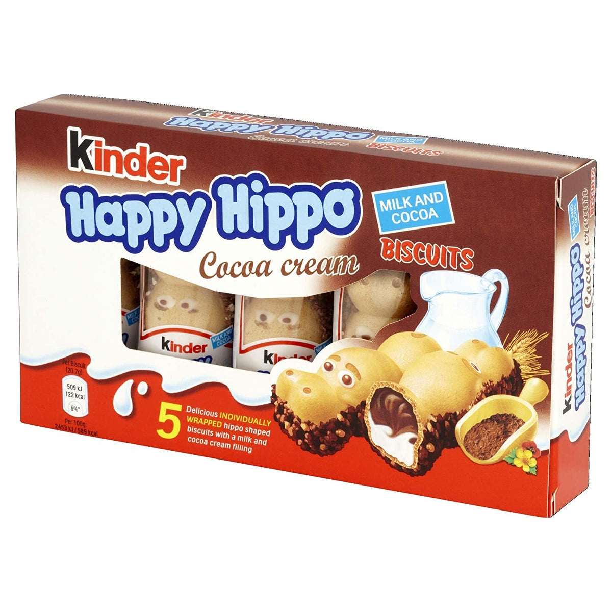 Kinder Happy Hippo Biscuit Cocoa ( 5 Snacks) — Specialty Food Source