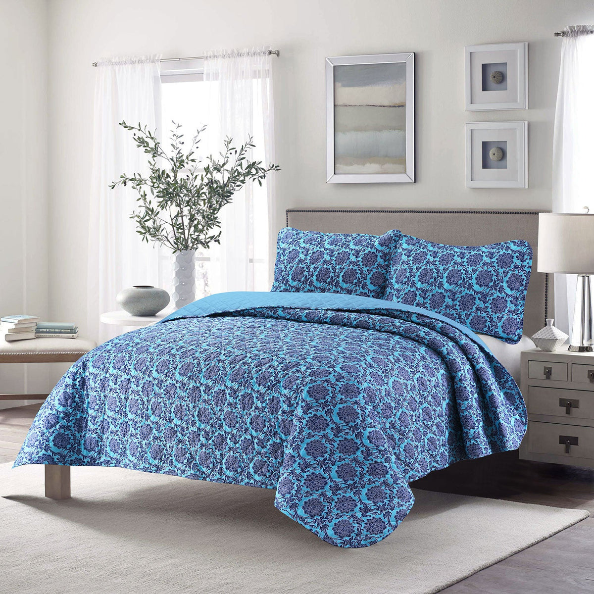 Premius Liam Reversible Cotton Quilt Set — Specialty Food Source
