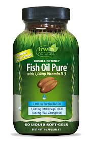 Irwin Naturals - Double Potency Fish Oil, 60 Softgels - Omega-3 Supple ...