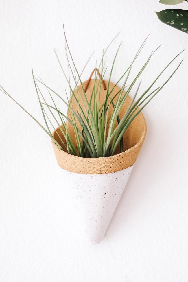 Carter + Rose Ceramic Wall Planter, Large Cone — Specialty Food Source