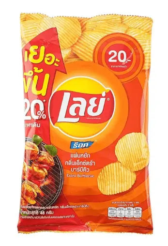 Lay’s Extra BBQ Flavor – Bold & Smoky Potato Chips 55g Bag (Thailand ...
