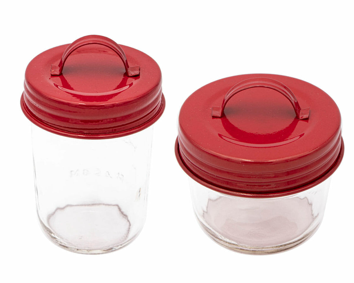 Red Enameled Handle/Canister Lids — Specialty Food Source