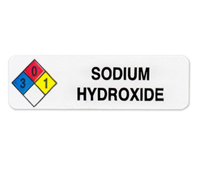 "Sodium Hydroxide" HMIG Safety Labels, 0.75" x 2.5", 250/ROLL ...